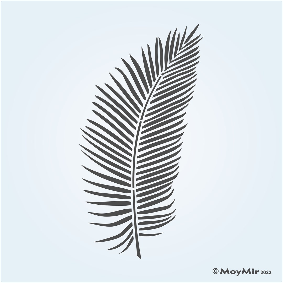 Palm Frond Leaf Design Stencil for Walls Fabric & Crafts - Etsy