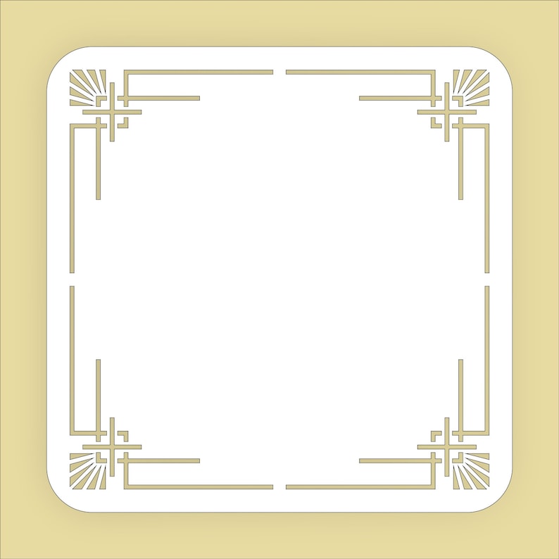 Art Deco Style Border Stencil | Etsy