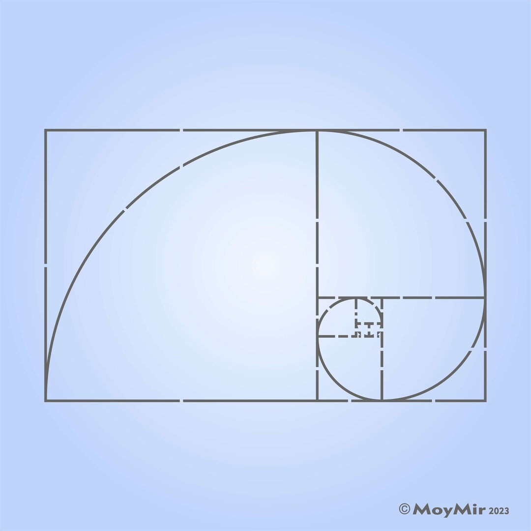 Fibonacci Sequence, Golden Ratio Stencil Template - Etsy