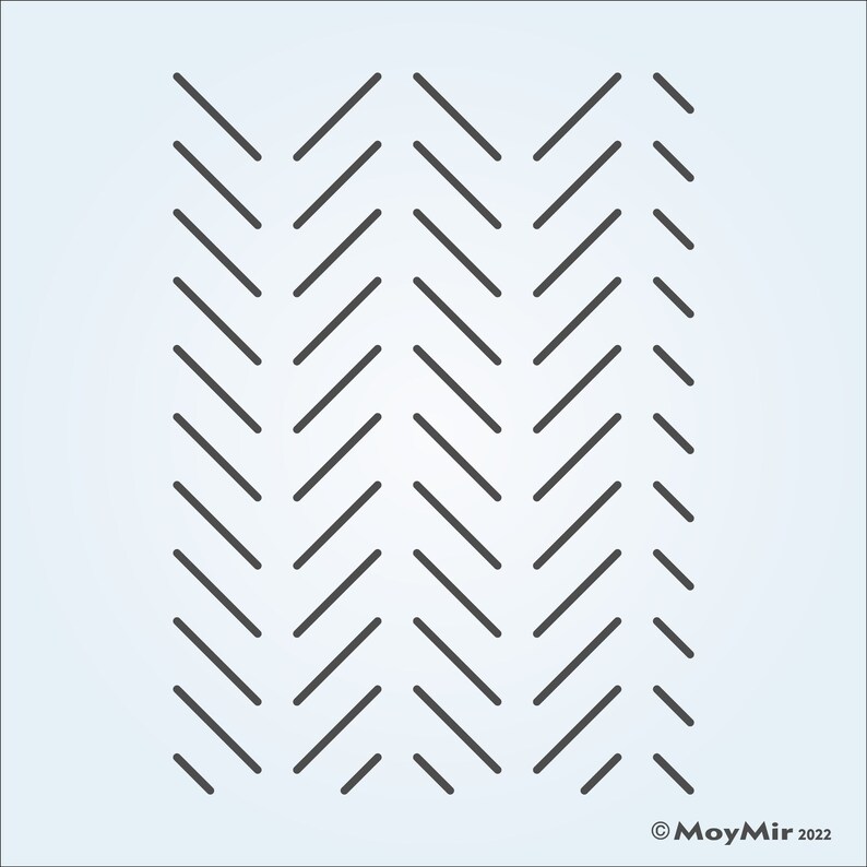 Herringbone Design Stencil for Walls Fabric & Crafts - Etsy