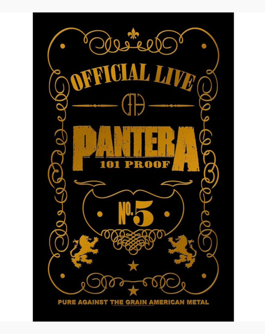 Pantera Fabric Textile Poster 101 Proof Design Officially Licensed 47 X ...