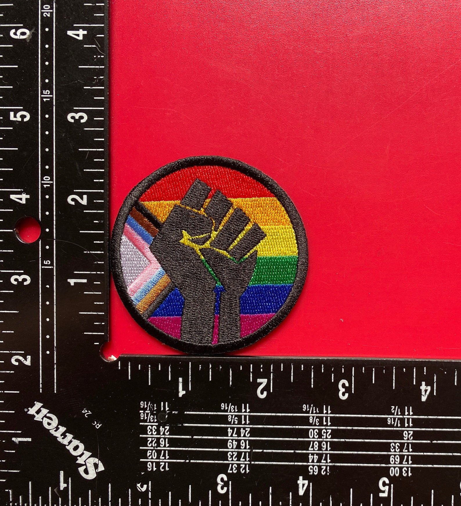 Pride Flag Rainbow LGBTQIA Embroidered Iron on Heart Patch or - Etsy