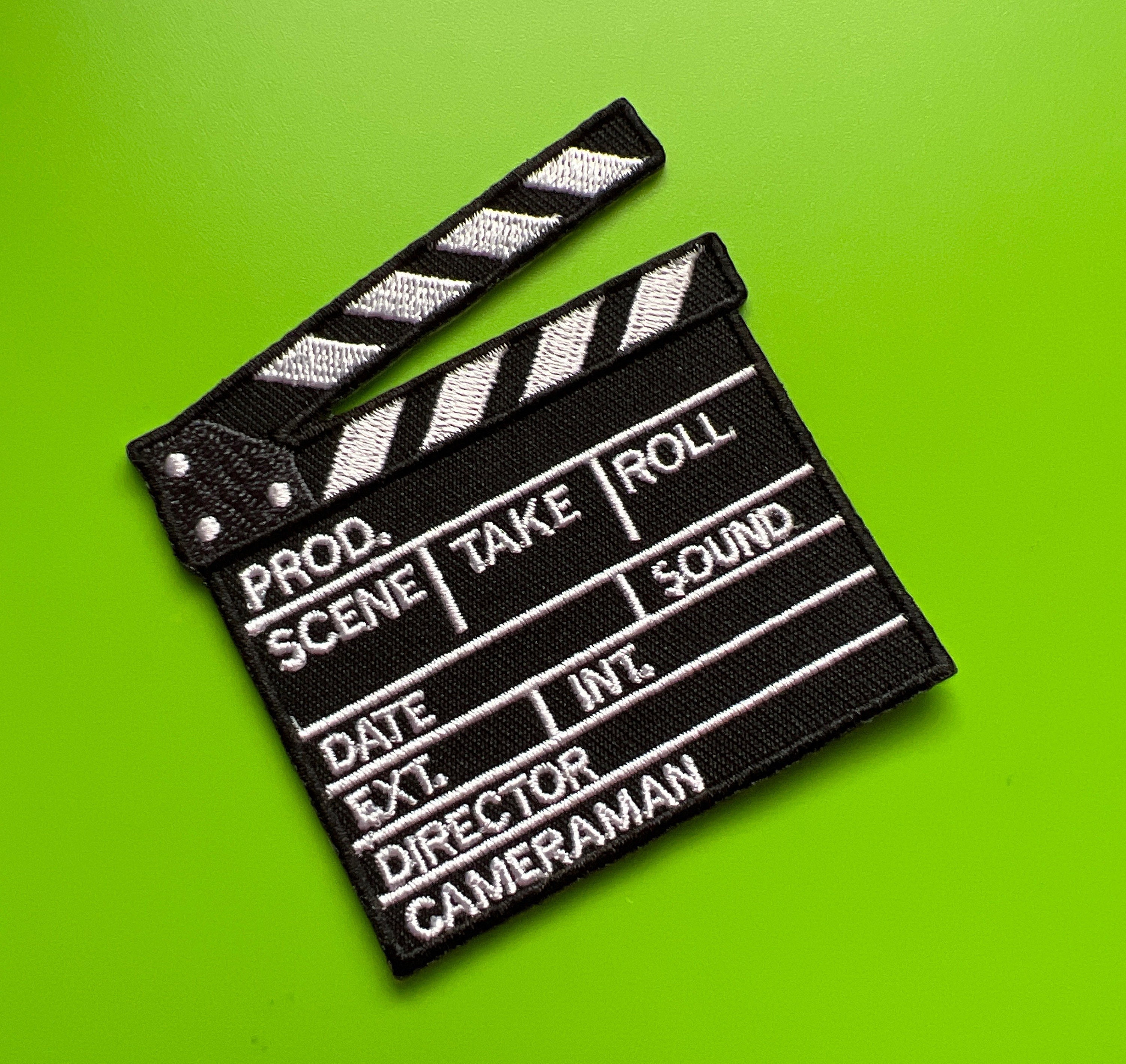 Movie TV Television Film Clapper Embroidered Iron on Logo - Etsy UK