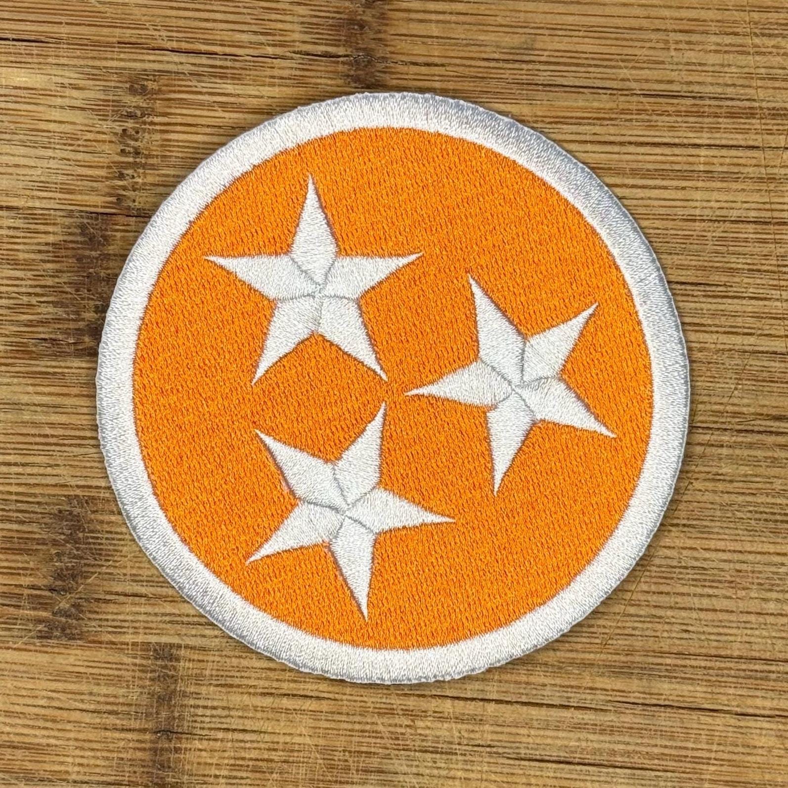 Tennessee Tri-star Patch – 3.5" Embroidered Iron-on State Pride Patch ...