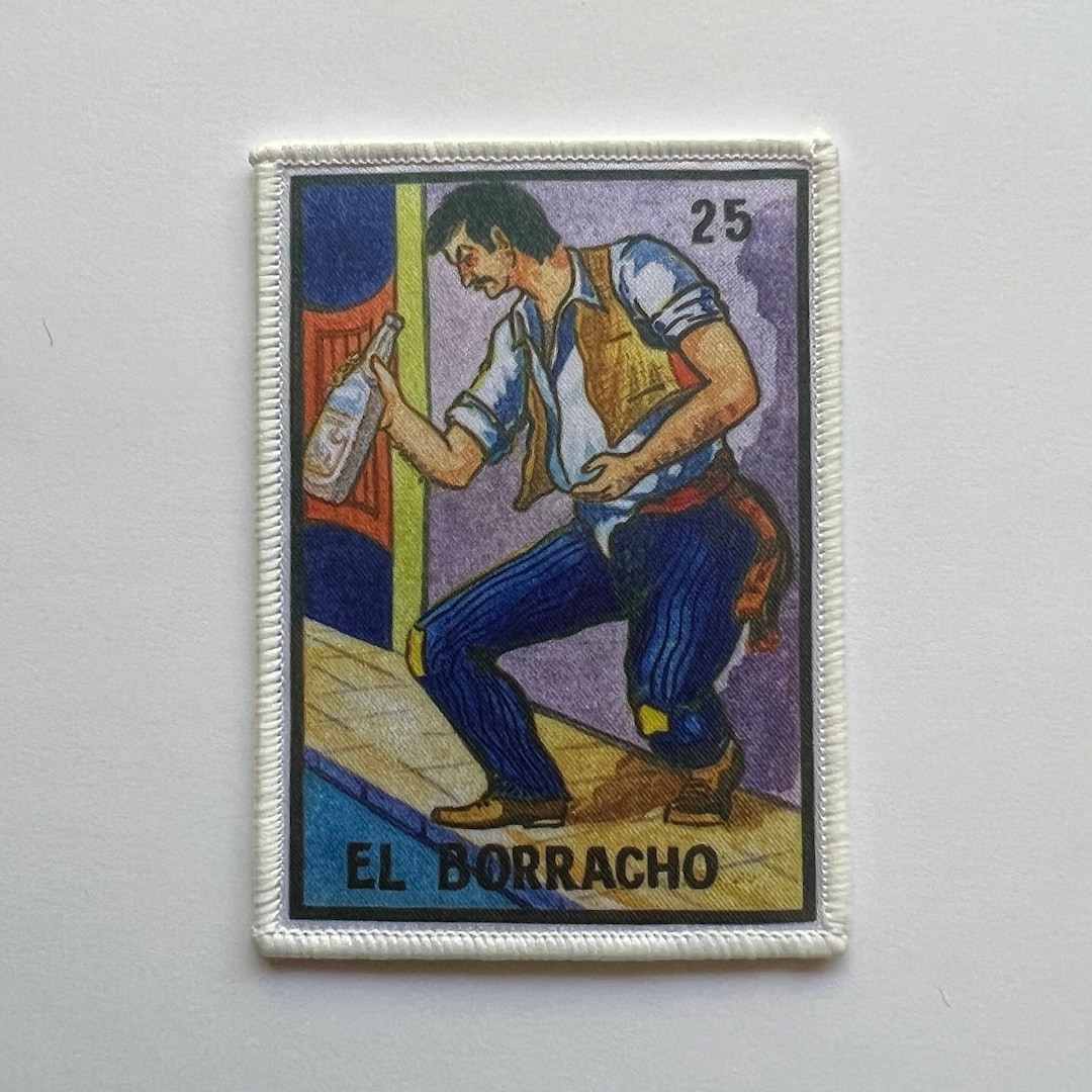 El Borracho Loteria Mexican Game Iron on Patch 3.5 X 2.5 Inches - Etsy ...