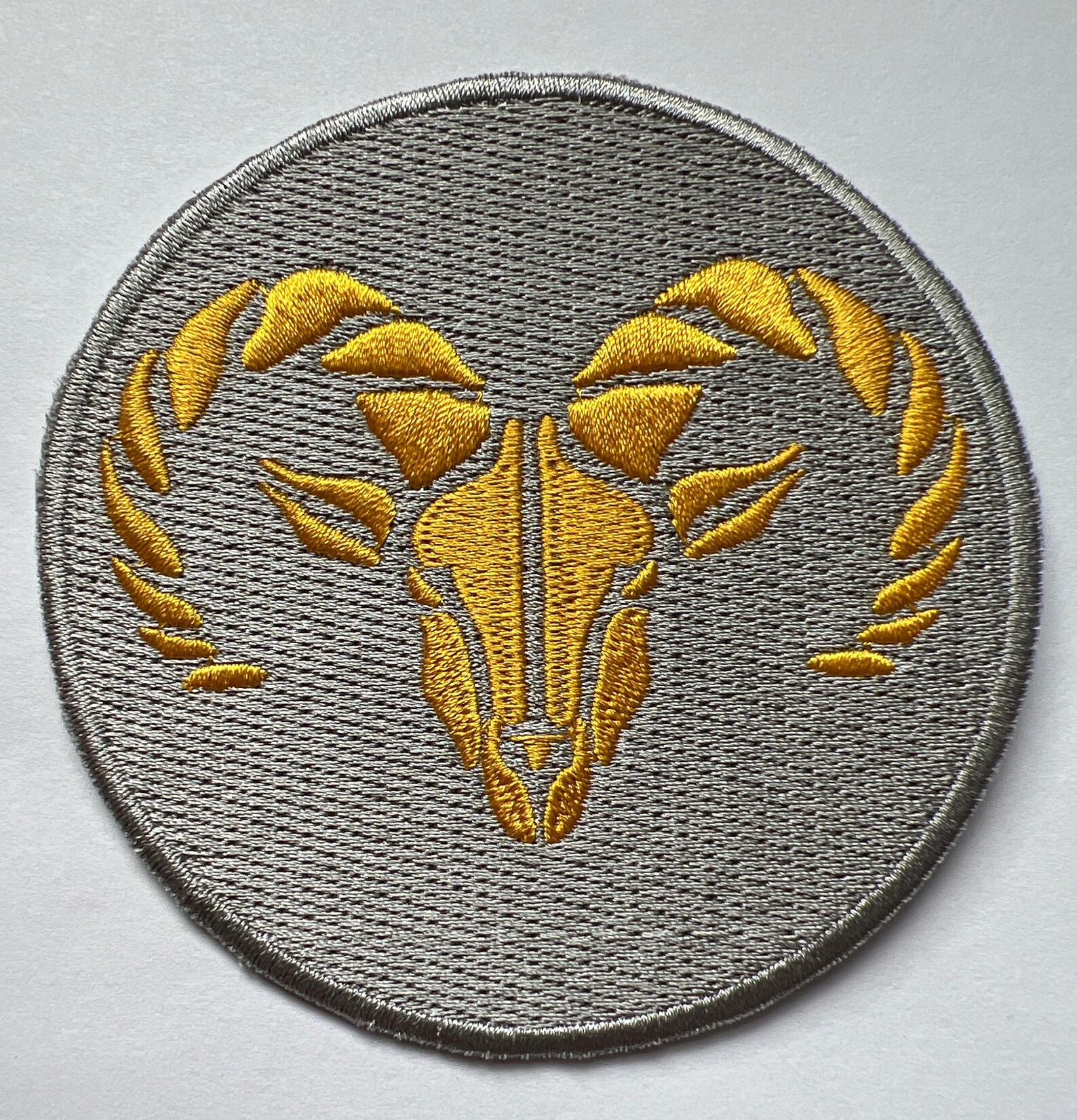 Aries Patch Iron on – 3.5in Embroidered Astrology Patch, Laurel Wreath ...