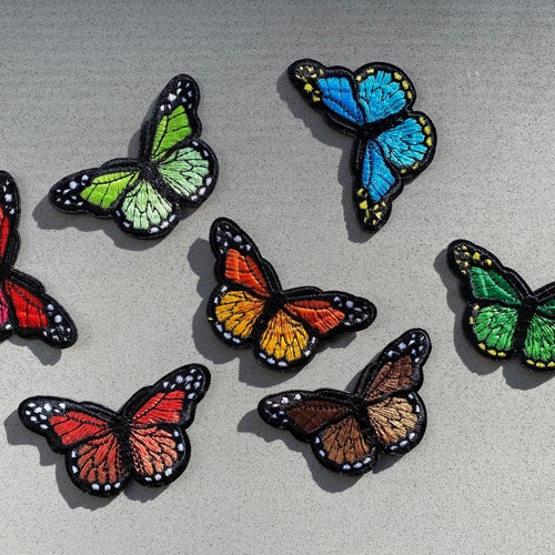 Embroidered Butterfly Patches Iron on Appliques - Etsy