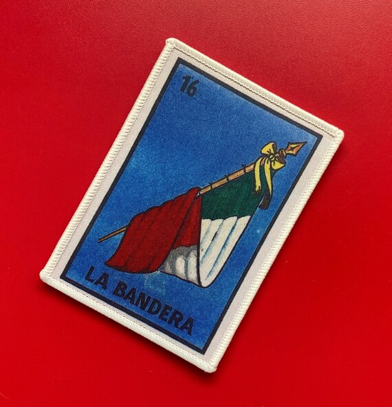 La Bandera Loteria Mexican Game Iron on the Flag Patch Parche | Etsy