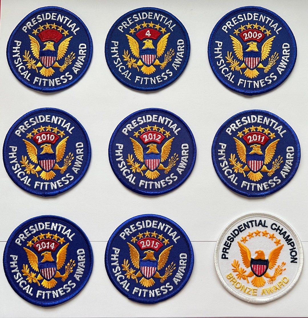 Presidential Physical Fitness Award Patches Vintage Embroidered Multi ...