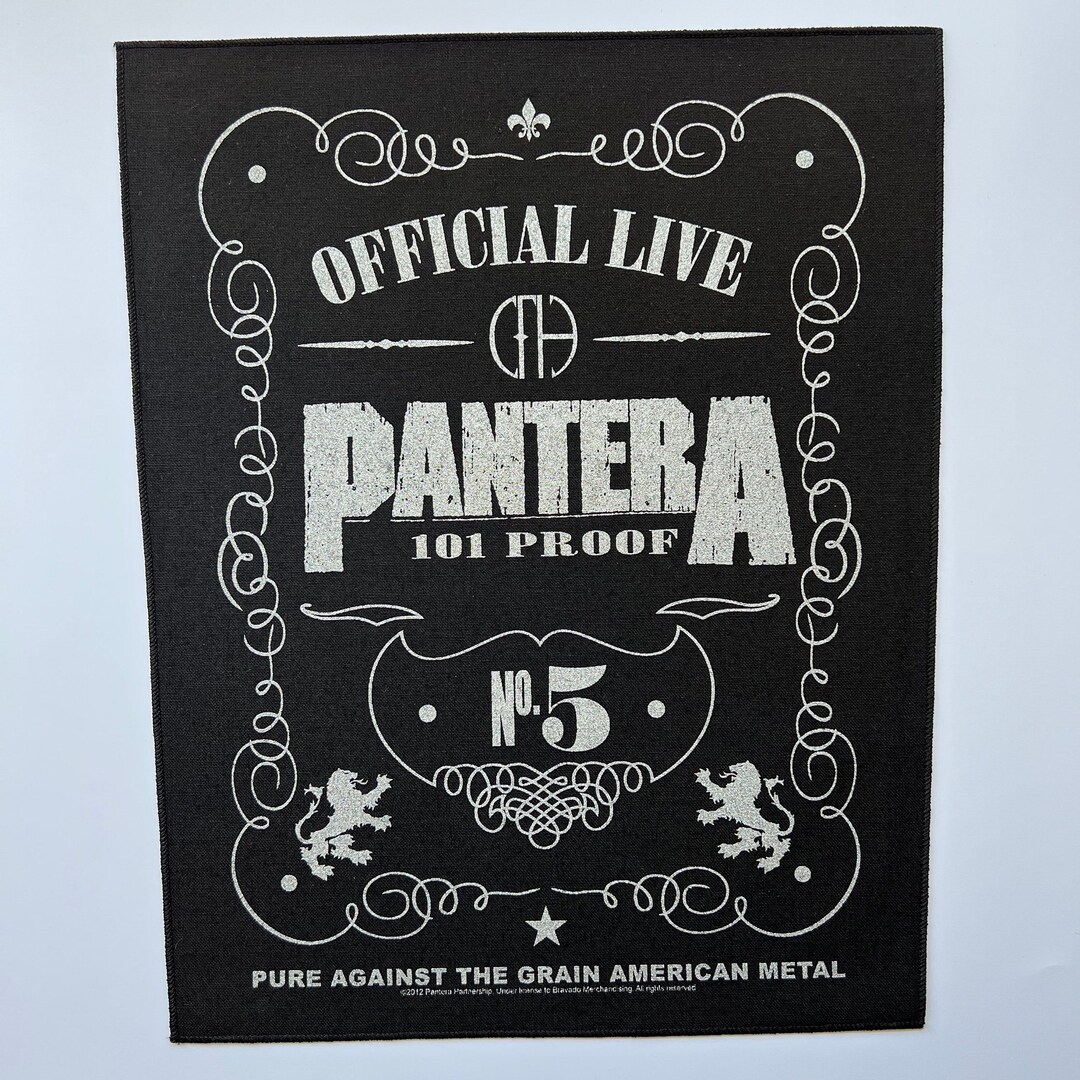 Pantera Back Patch 101 Proof Design Officially Licensed 14 X 11 Inches ...