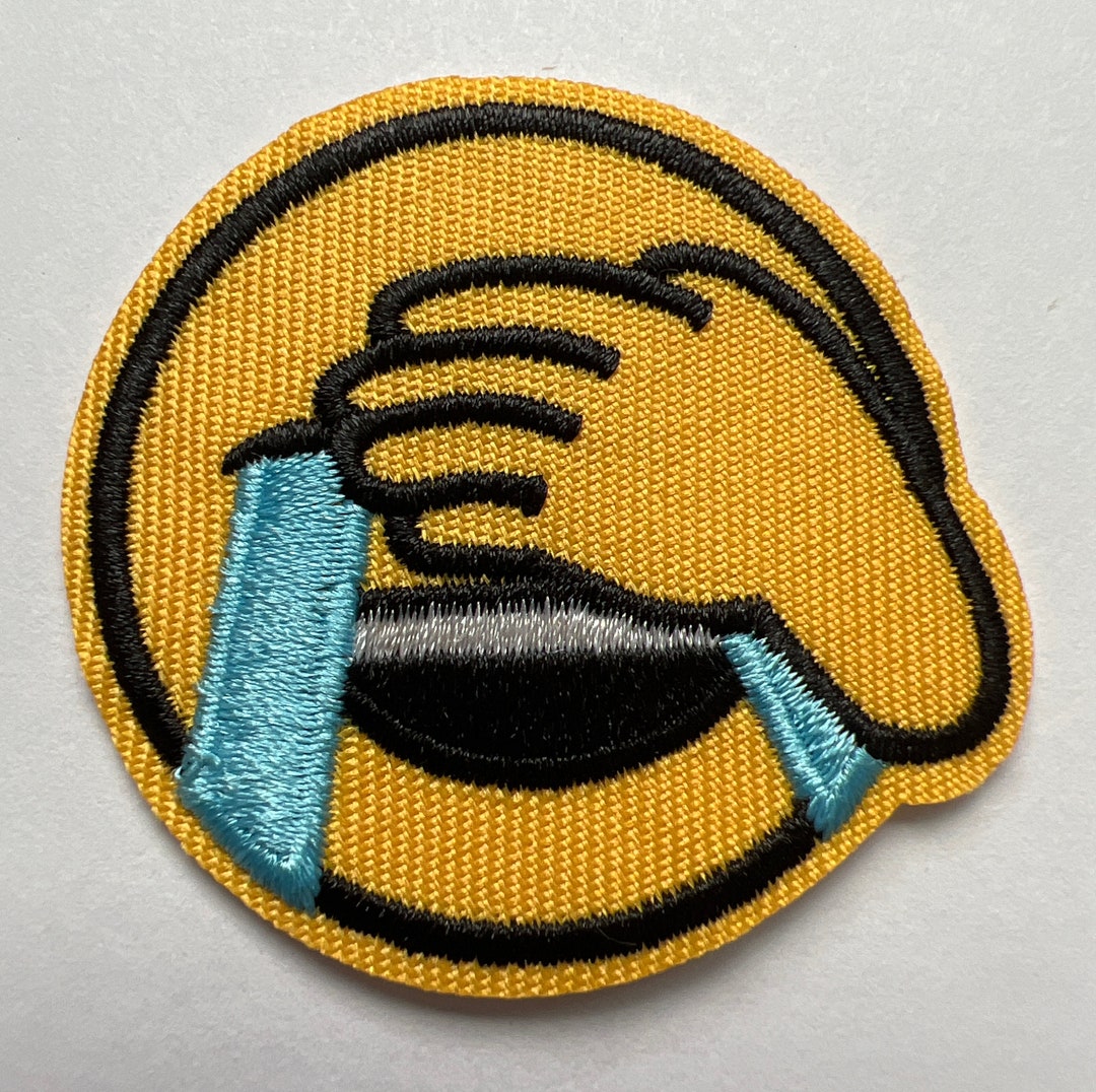 LOL Emoji Patch Laugh Til You Cry Face Iron 1.75" Add Humor to Your ...