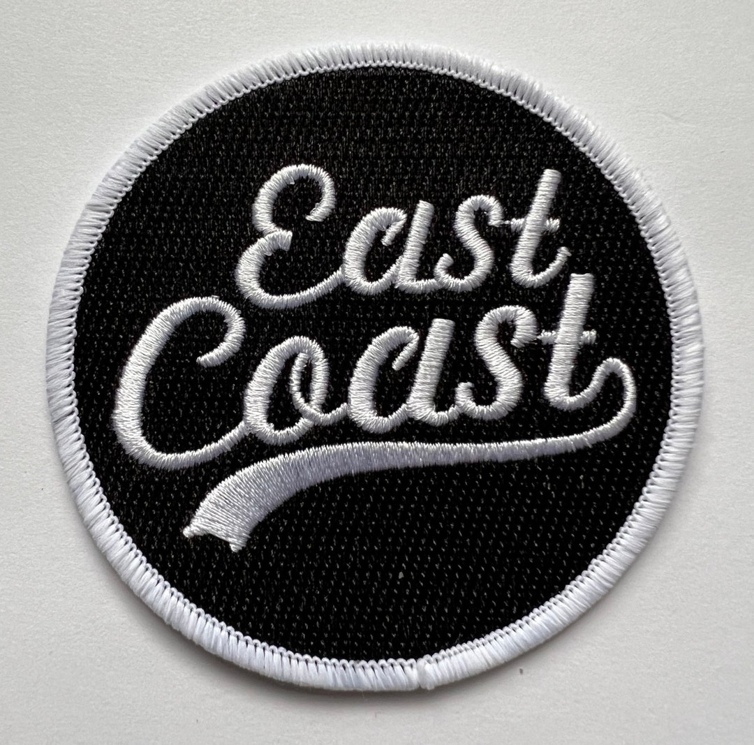 East Coast Iron-on Patch 3 Inch Embroidered Round Patch With Optional ...