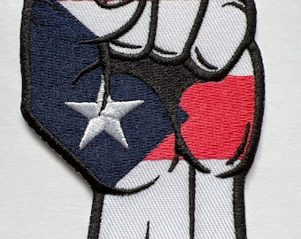 Puerto Rican Conga Flag Embroidery Biker Patch - Etsy