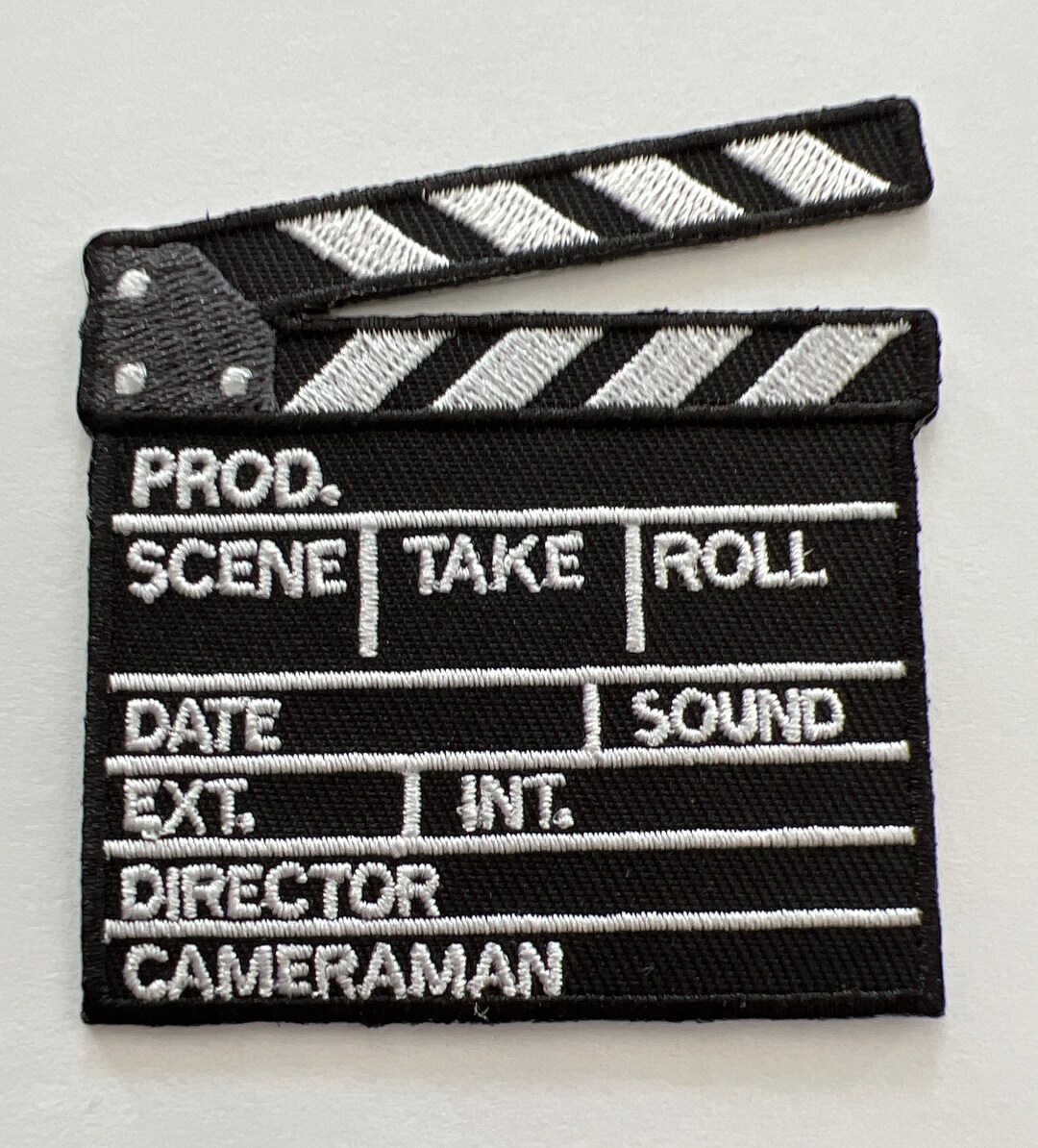 Movie TV Television Film Clapper Embroidered Iron on Patch 3 X 2.75 ...