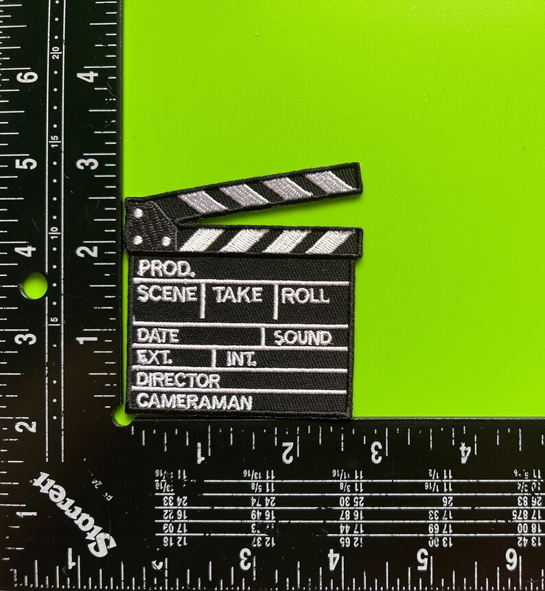 Movie TV Television Film Clapper Embroidered Iron on Logo - Etsy