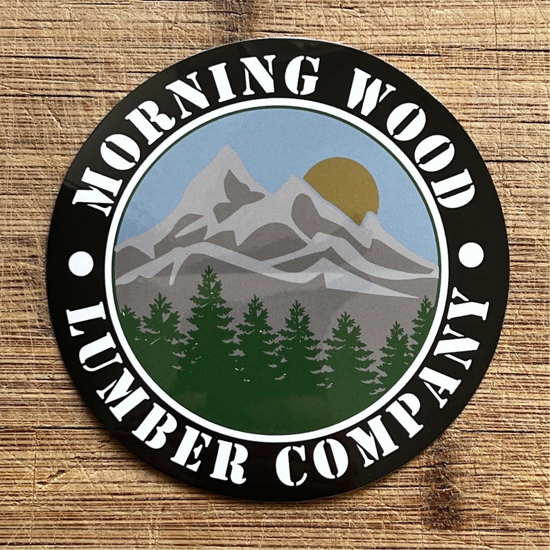 Morning Wood Lumber Co: 3-inch Iron-on Patch & 4-inch Vinyl Sticker ...