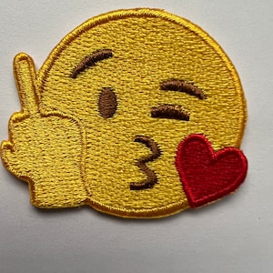 Middle Finger Emoji FU Patch 1.75 Inch Iron-on - Etsy