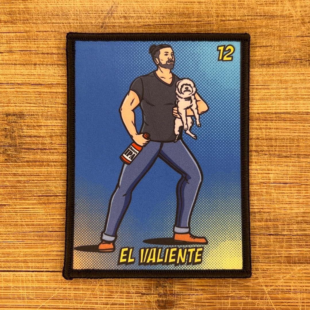 El Valiente Lotería Card Patch 4x3 Inch Iron-on Patch, Modern Twist on ...