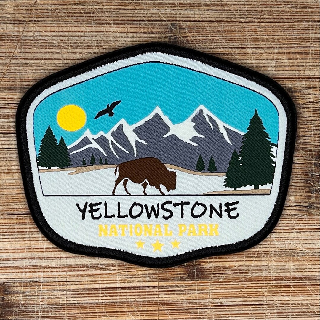 Yellowstone National Park Embroidered Iron-on Patch – 3.5 Inch Souvenir ...
