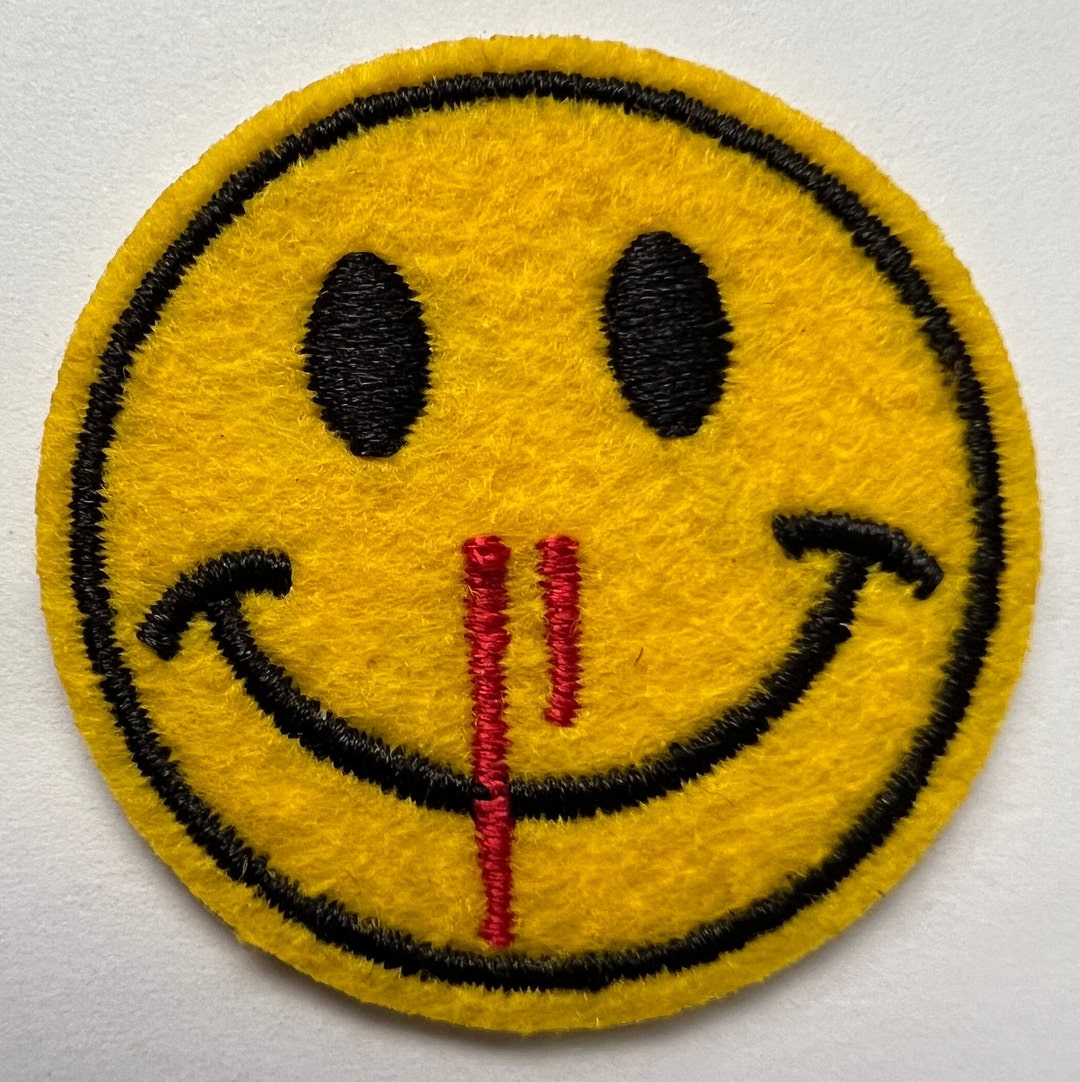 Smiley Bloody Nose Emoji Patch Iron-on 1.75 Inches Martial Arts - Etsy
