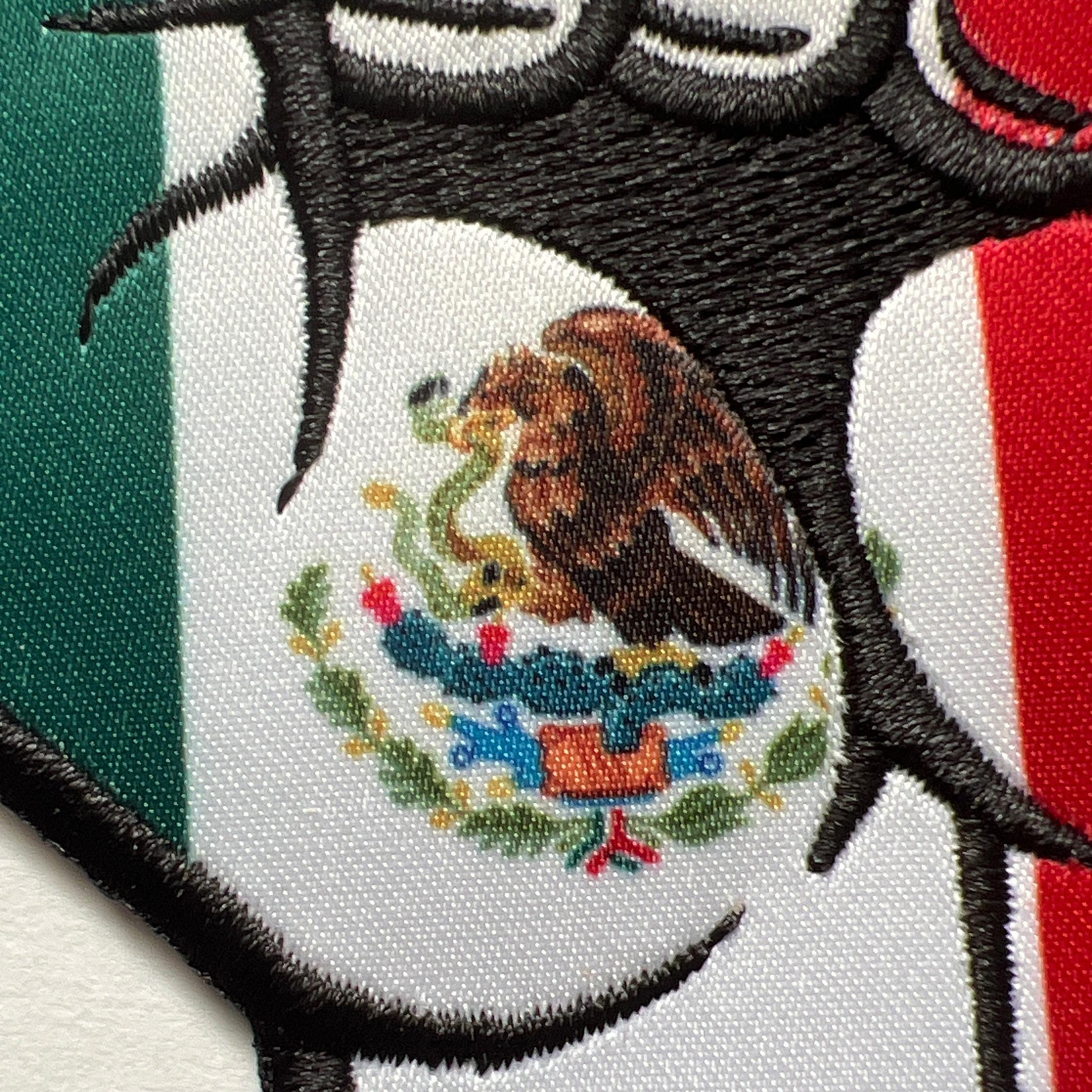 Mexican Flag Fist Iron-on Embroidered Patch – 4x2.75 Inches – Mexico ...