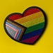 Pride Flag Rainbow LGBTQIA Embroidered Iron on Heart Patch or - Etsy