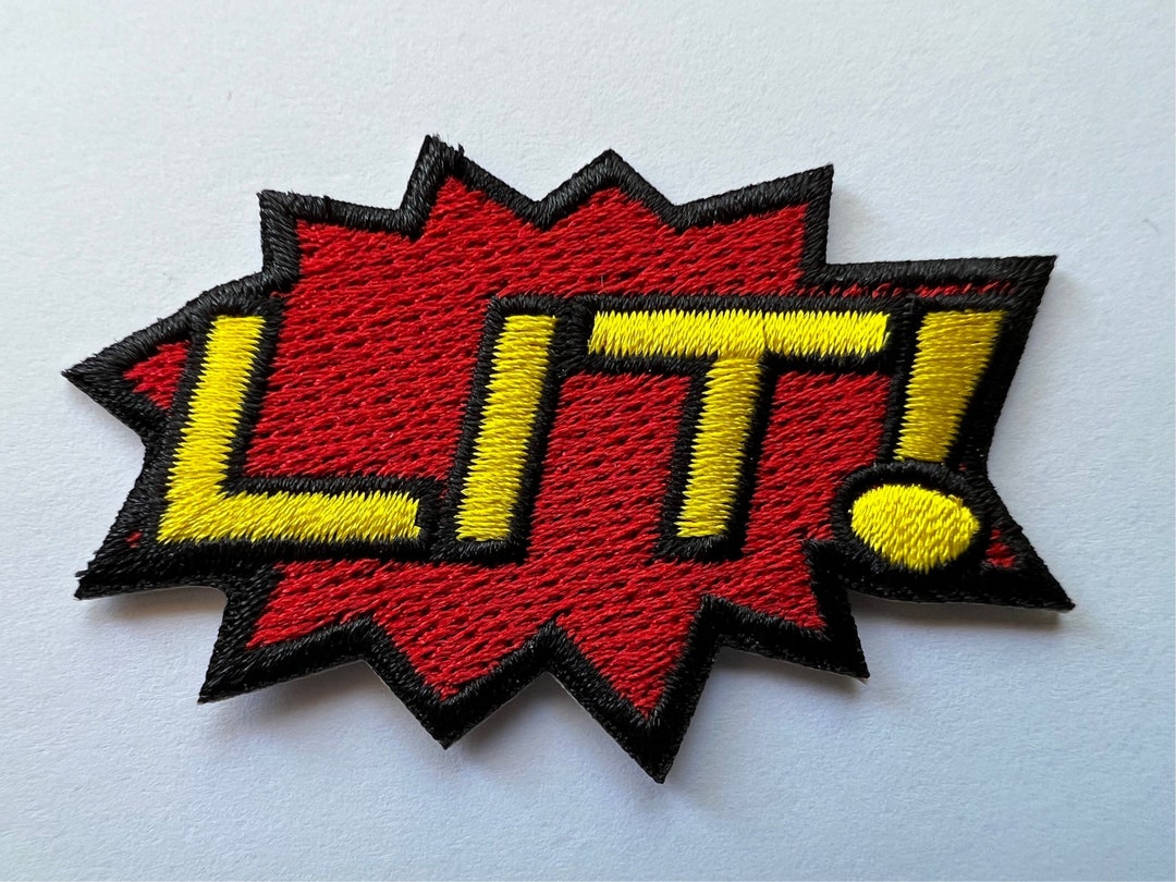 Get Lit Iron on Patch 2.75 Inches Show off Your Vibrant Vibe - Etsy