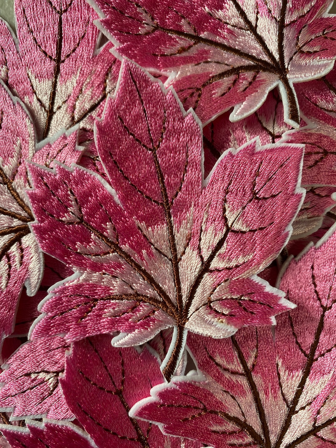 Pink Fall Maple Leaf Iron-on Appliqué Patch 3x3 Autumn Decorative Leaves - Etsy