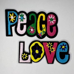 Peace Flower Power Rainbow Love Prosperity Pride Iron on Patch 3.75 Inches - Etsy