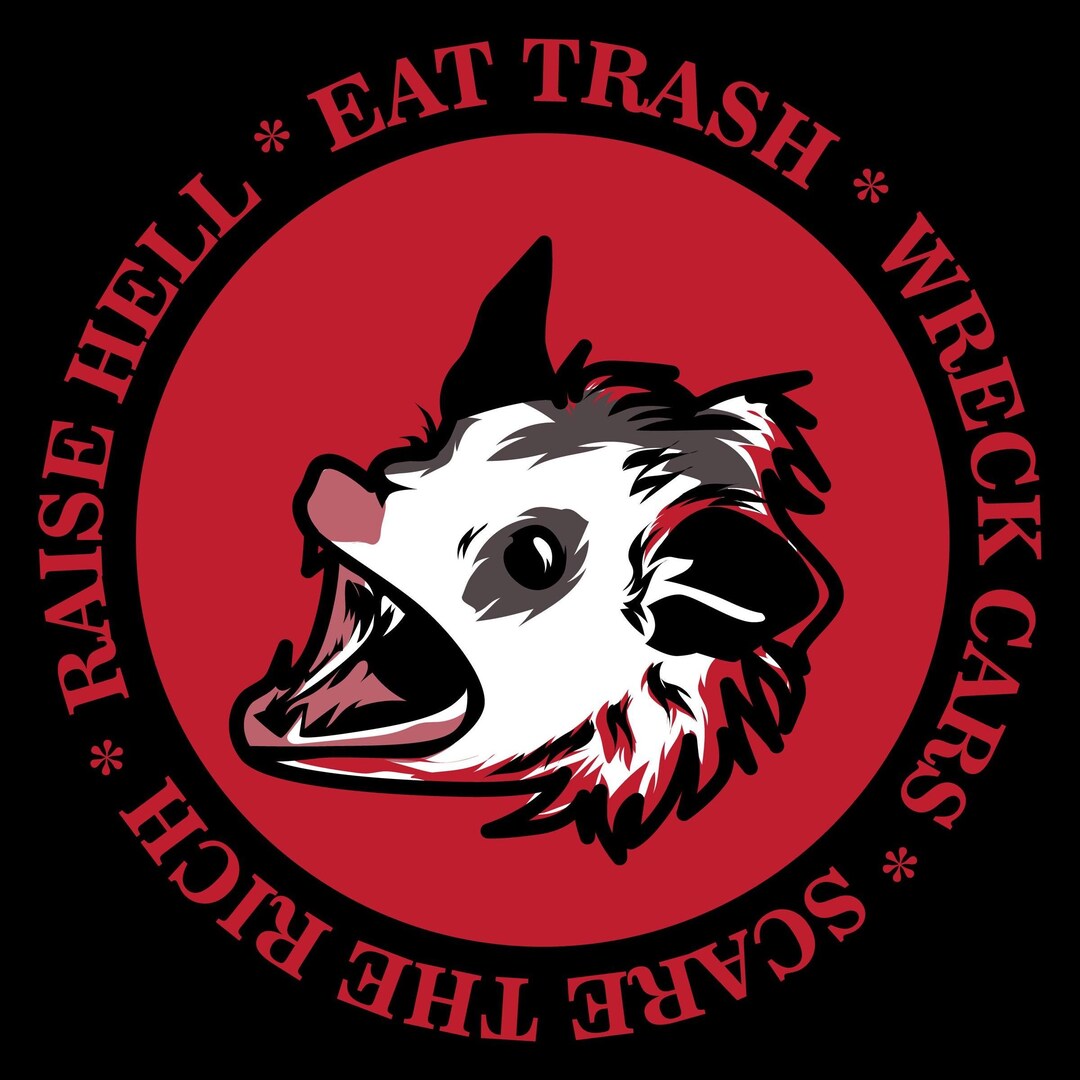 Funny Possum Sticker – 4" Vinyl Decal “raise Hell Eat Trash” Waterproof ...