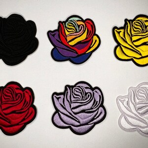 Yellow Rose Flower Embroidered Iron on Appliqué Patch 3 Inches - Etsy