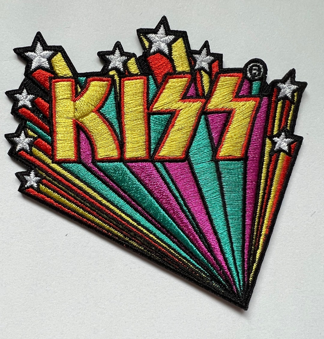 KISS Star Banner Patch Licensed Iron-on Rock Star 3.5 Inches - Etsy