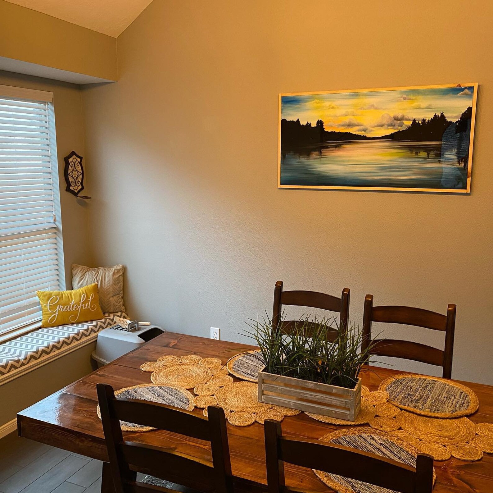 Framed 32X42 Inch Original Fine Art Painting Under Glittery Shiny Resin ...