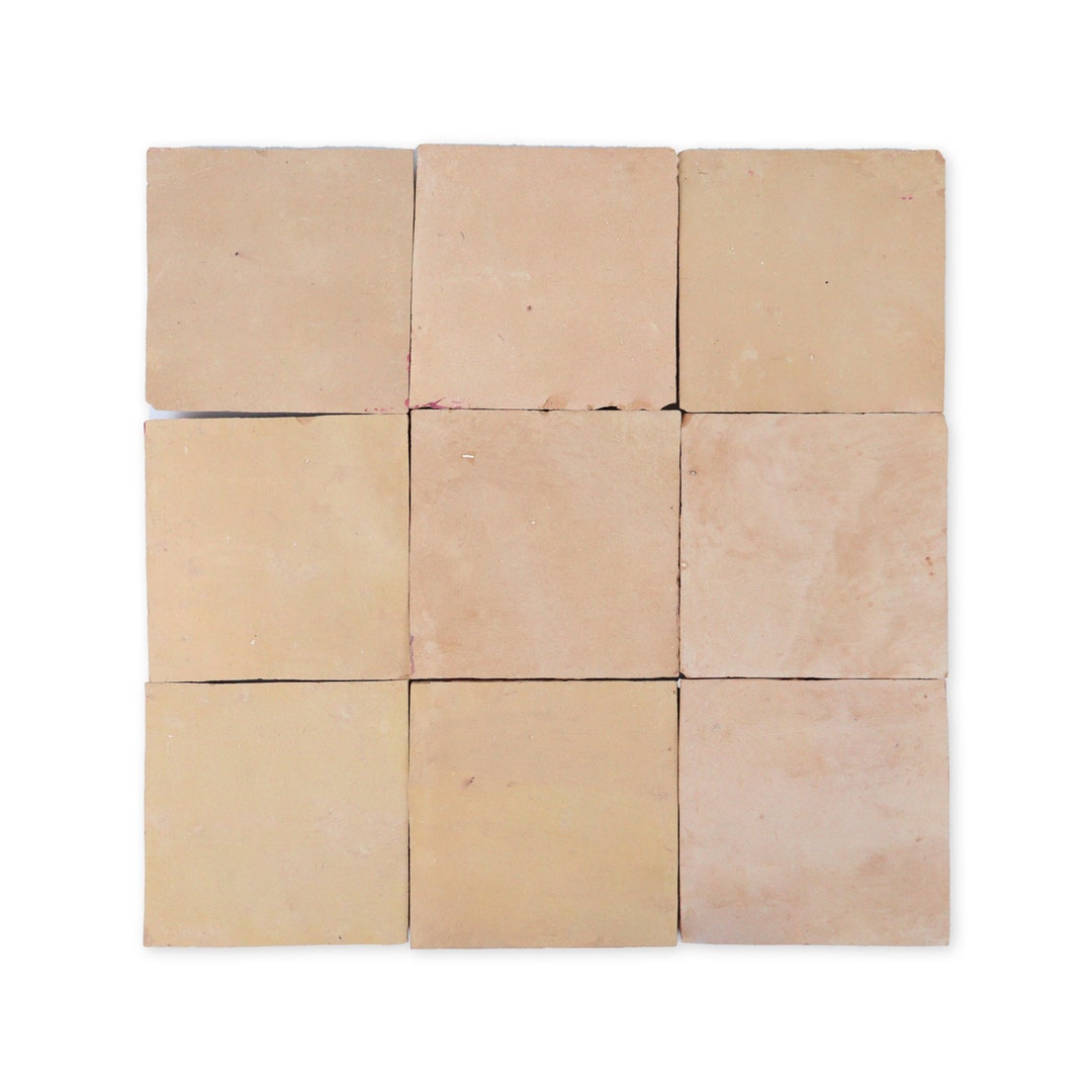 Handmade Moroccan Zellige 4x4 Unglazed Natural Terracotta Tile - Etsy