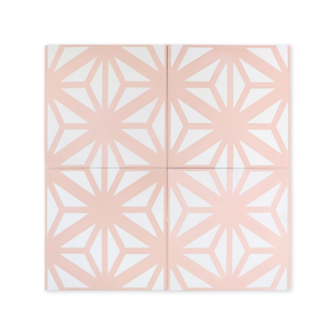 Estrella Pink Cement Tile - Sample - Etsy