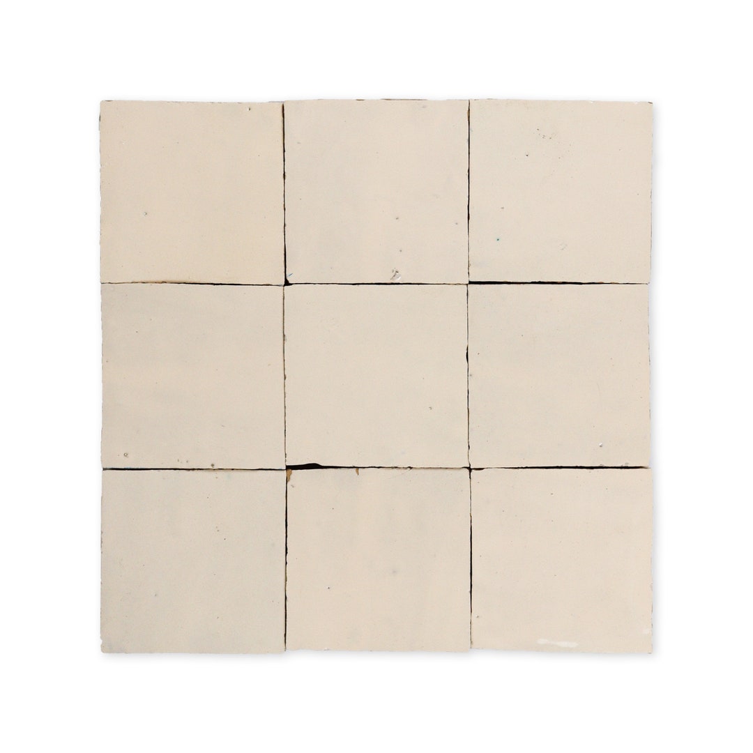 Handmade Moroccan Zellige 4x4 Ivory Terracotta Tile - Sample - Etsy