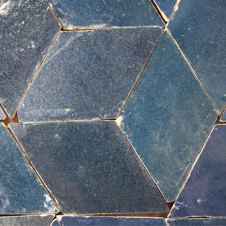 Moroccan Zellige Facetaped Diamond Mosaic - Sample - Etsy