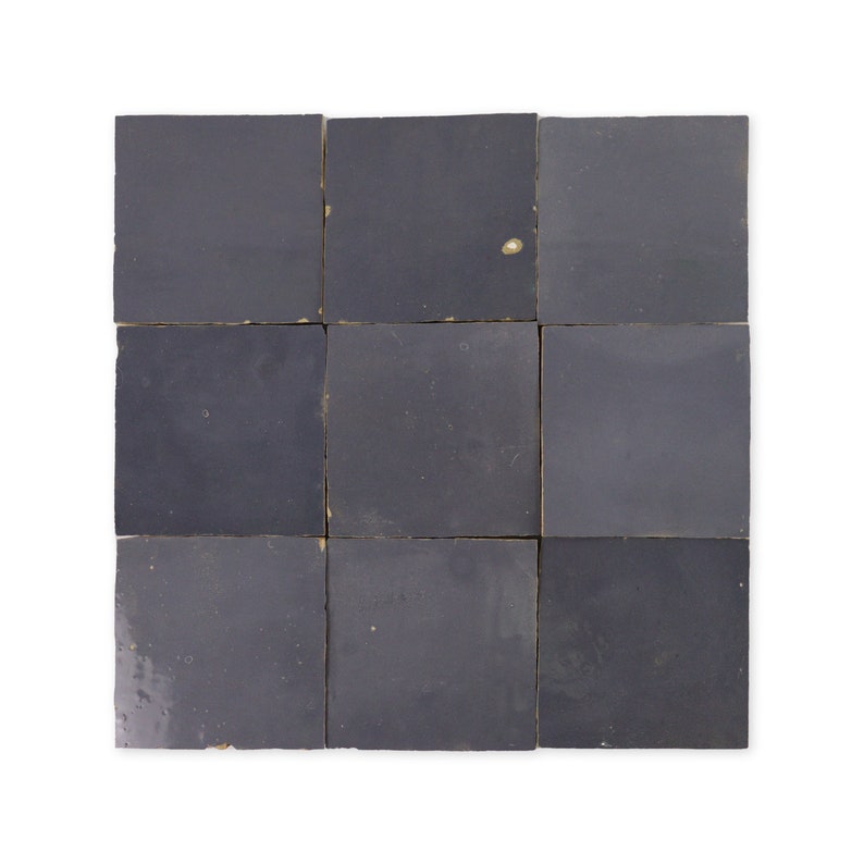 Handmade Moroccan Zellige 4x4 Armor Grey Terracotta Tile - Etsy
