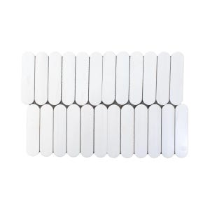 Pill Shape Bianco Dolomite Marble Polished Mosaic Tile - Sample - Etsy