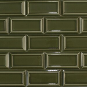 Victorian Olive Green Ceramic Tile - Sample - Etsy