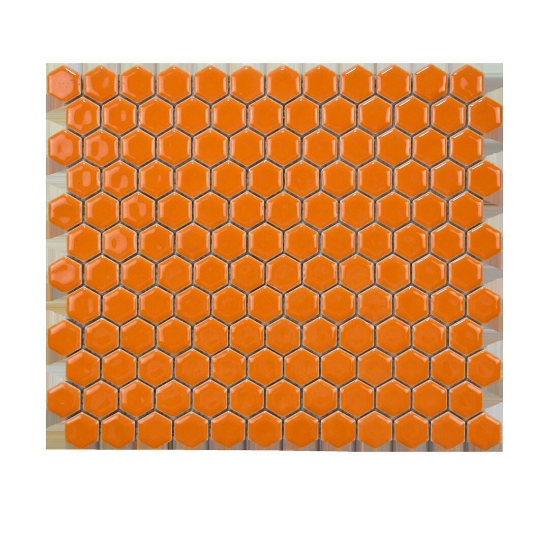 Coral Glossy Hexagon Mosaic Tile - Lot of 64.8 Sq Ft - Etsy