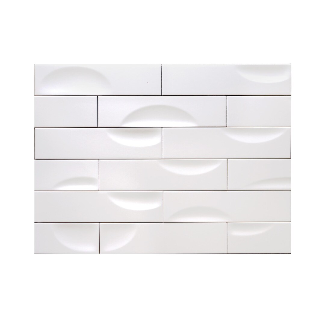 Hoop Wave 2.5x10 Cloud Pearl Ceramic Tile - Sample - Etsy