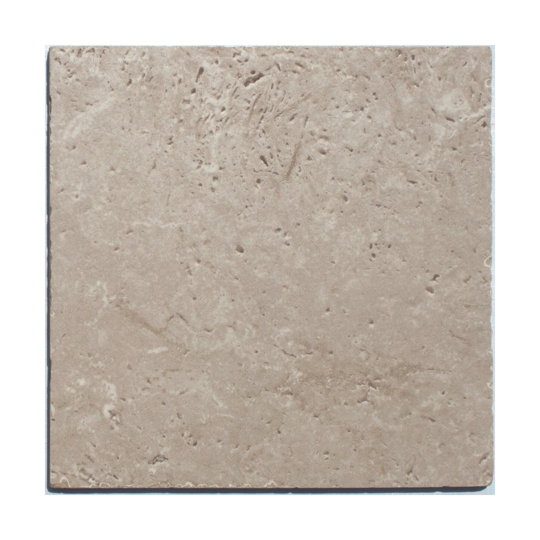 Travertine Tumbled Silver 8x8 Porcelain Tile (4x4 Size Sample) - Etsy