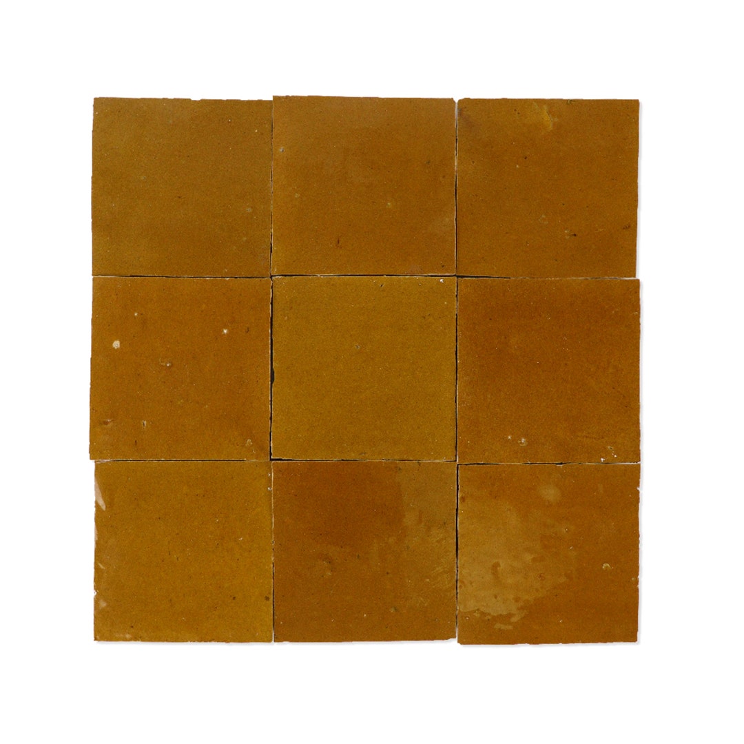 Handmade Moroccan Zellige 4x4 Cognac Brown Terracotta Tile - Sample - Etsy