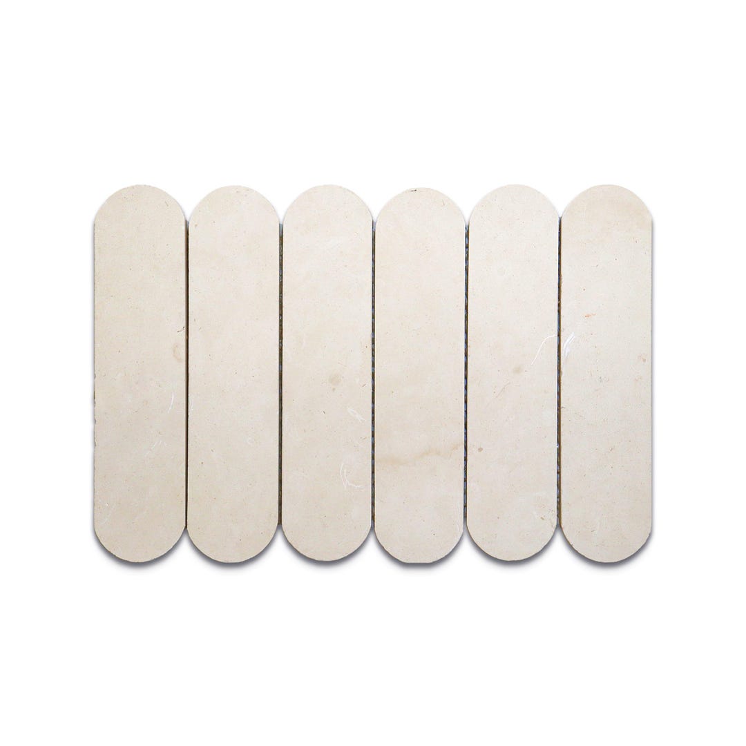 Pill Shape Limestone Honed Mosaic Tile - Sample - Etsy