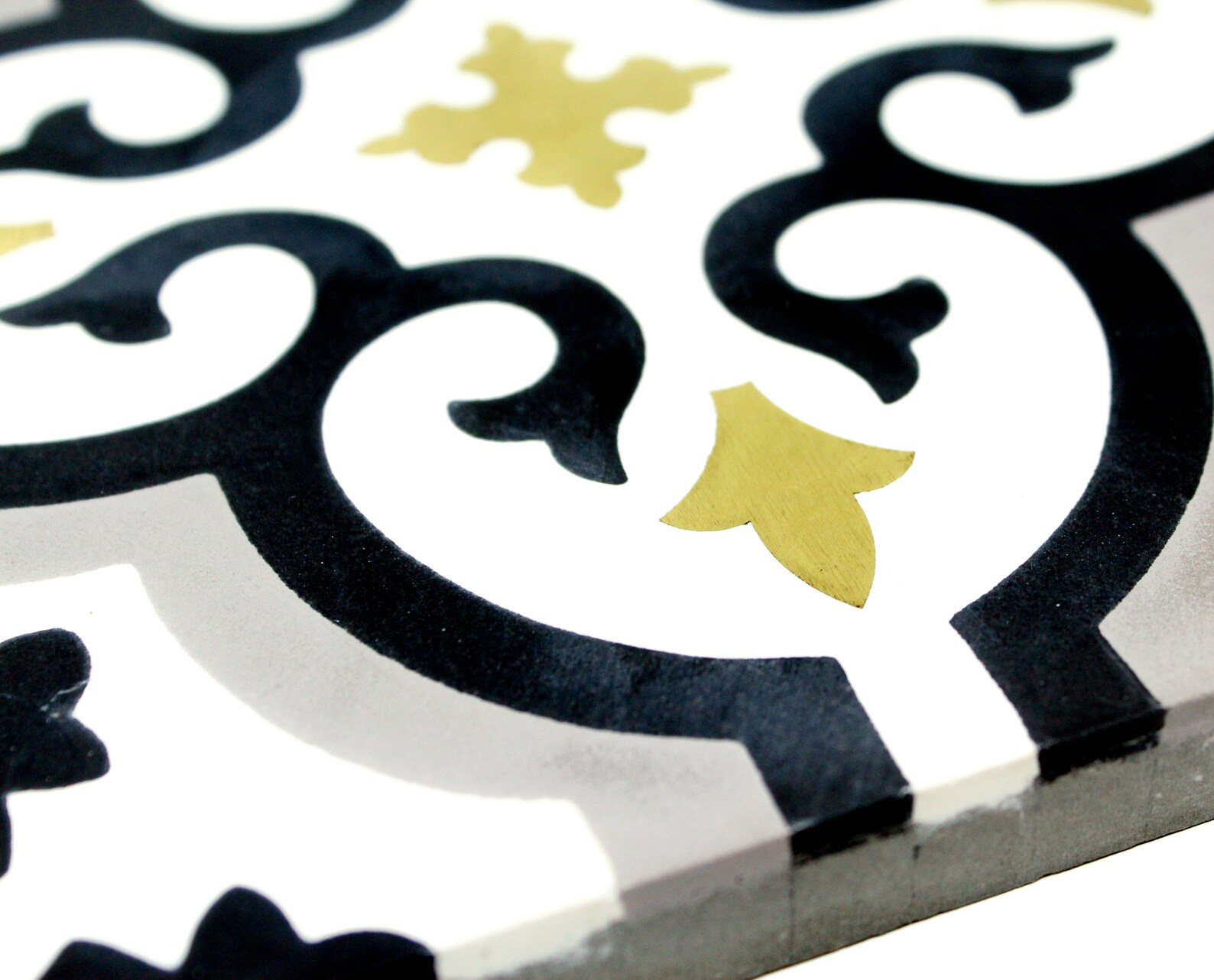 Cadiz Cement Tile With Brass Inlay - Etsy