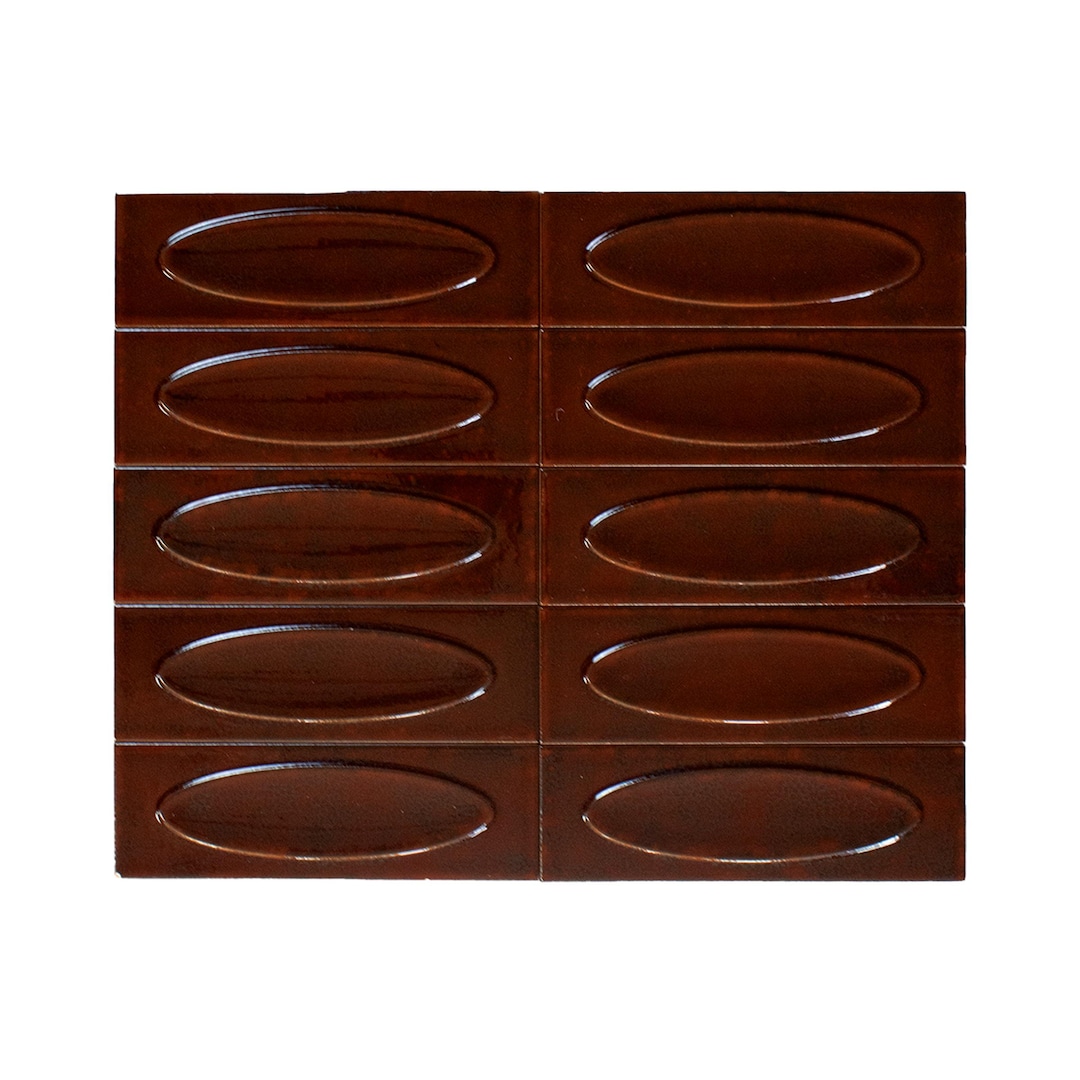 Bubble 2.5x8 Brick Saffron Red Ceramic Tiles - Sample - Etsy