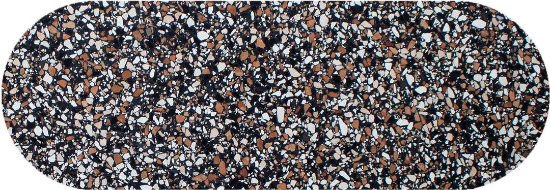 Ponza Black Table Top Terrazzo Tile - Pill Shape - Etsy