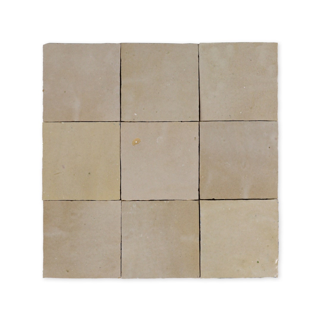 Handmade Moroccan Zellige 4x4 Tan Terracotta Tile - Sample - Etsy