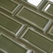 Victorian Olive Green Ceramic Tile 5.25x2.5 - Sample - Etsy